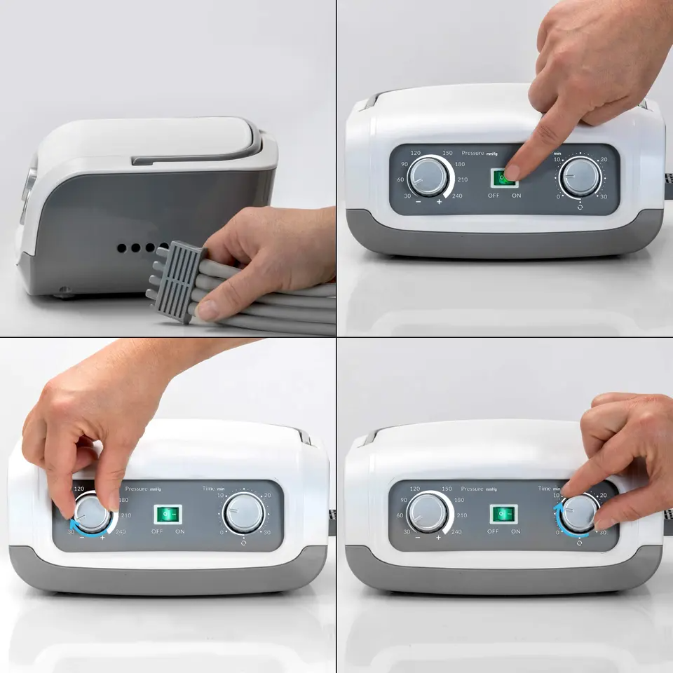 DVT Pneumatic Air Compression Lymphedema Manual 4 Chamber LEGS ARM WAI – A2Z Solution Forever